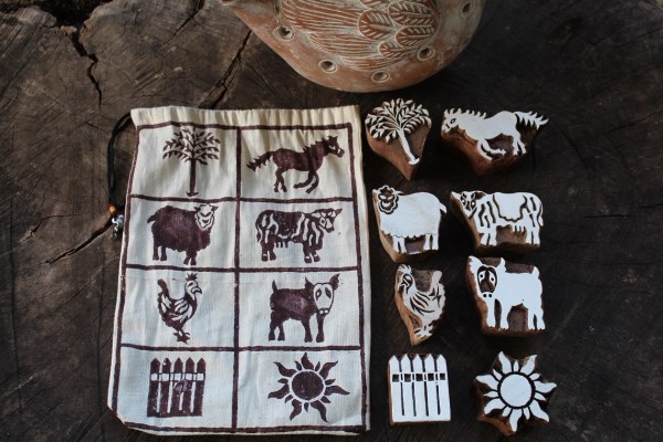 Block Print Set Farmyard